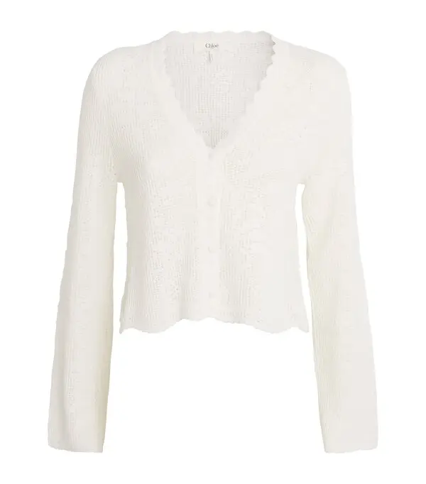 Chloé Pointelle Knit Cardigan