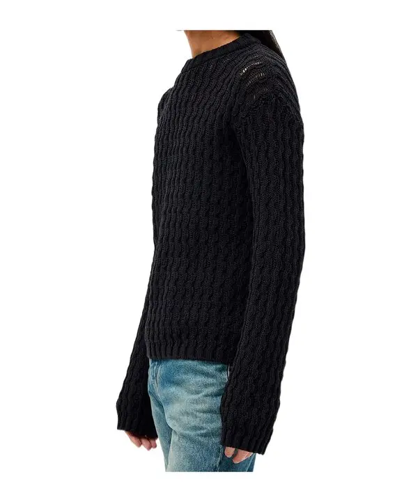 ANN DEMEULEMEESTER Textured Cotton Sweater