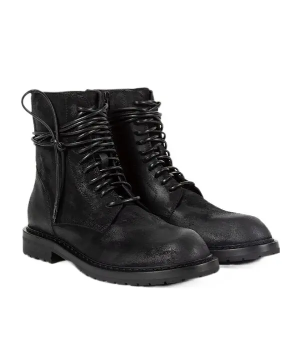ANN DEMEULEMEESTER Danny Lace-up Ankle Boots