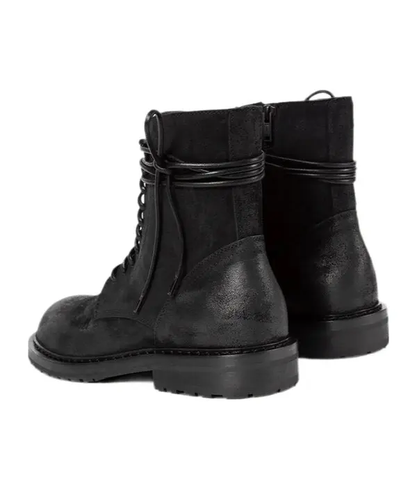ANN DEMEULEMEESTER Danny Lace-up Ankle Boots