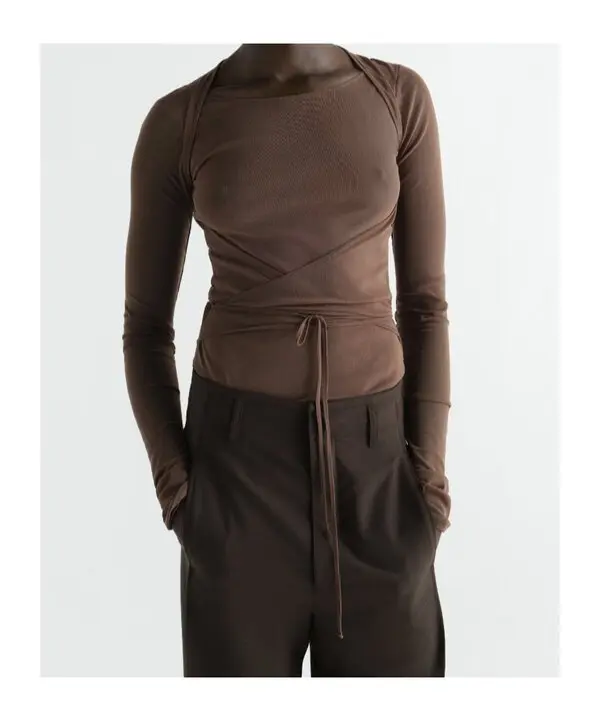 LEMAIRE Mesh Jersey Ballerina Wrap Top