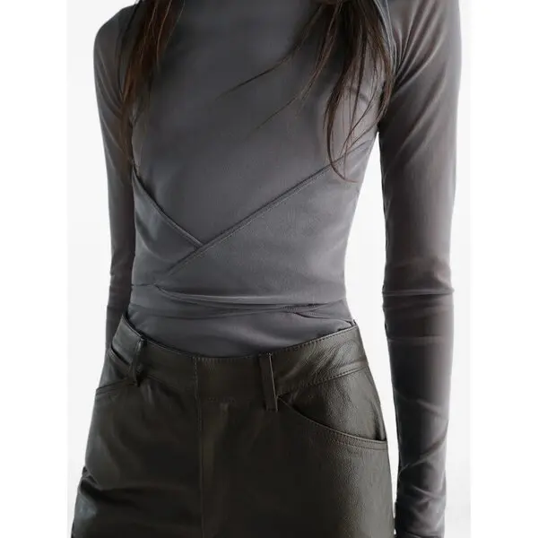 LEMAIRE Ballerina Wrap Top In Mesh Jersey