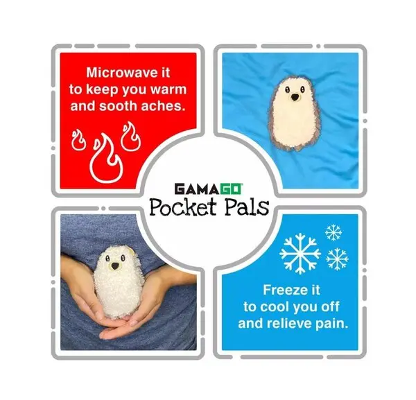 GAMAGO Gamgo Hedgehog Pillow & Heating Pad Pocket Pal
