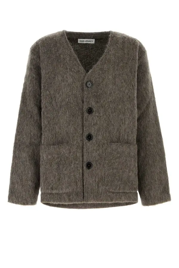 Our Legacy Mud Wool Blend Oversize Cardigan - Brown