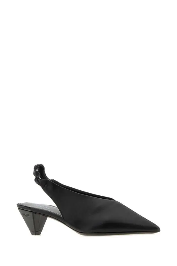 Loewe Leather Origami Cubic Pumps - Black