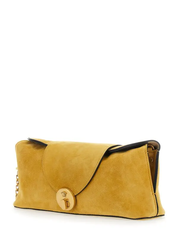Versace Calf Leather Clutch - Yellow