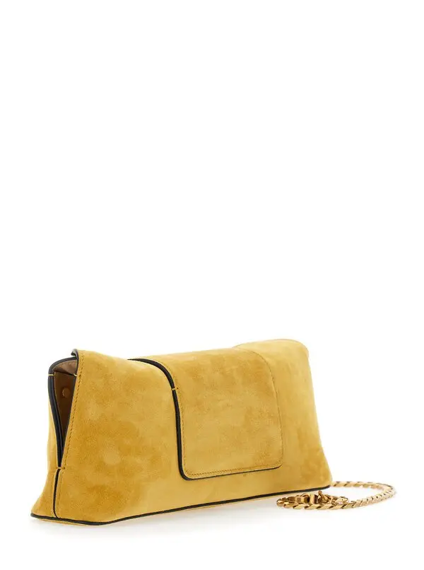 Versace Calf Leather Clutch - Yellow