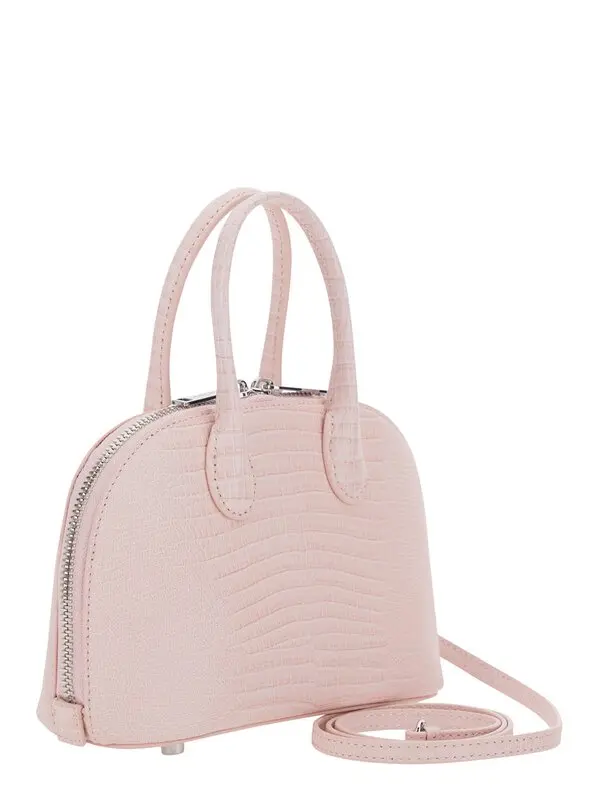 SELF-PORTRAIT Mini Bag With Lizard Effect Leather And Silver-tone Hardware