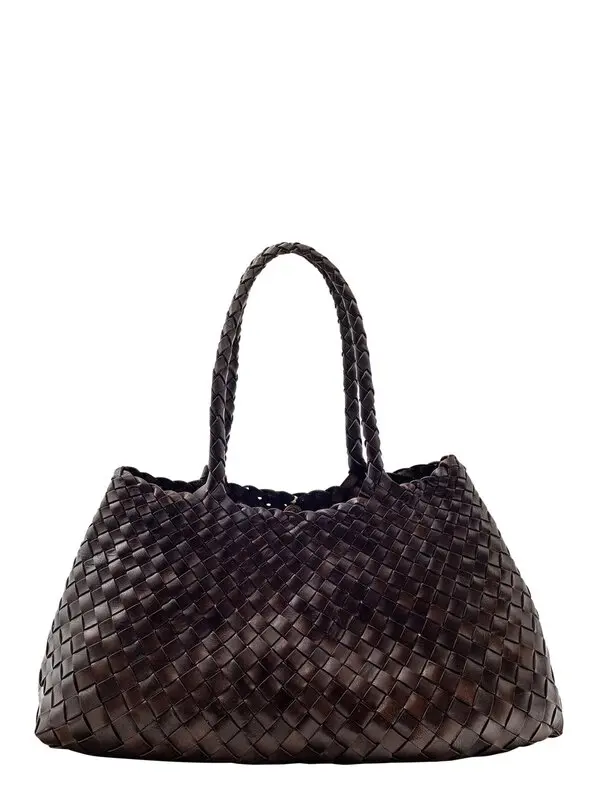 Dragon Diffusion Santa Croce Woven Leather Shoulder Bag - Multicolor