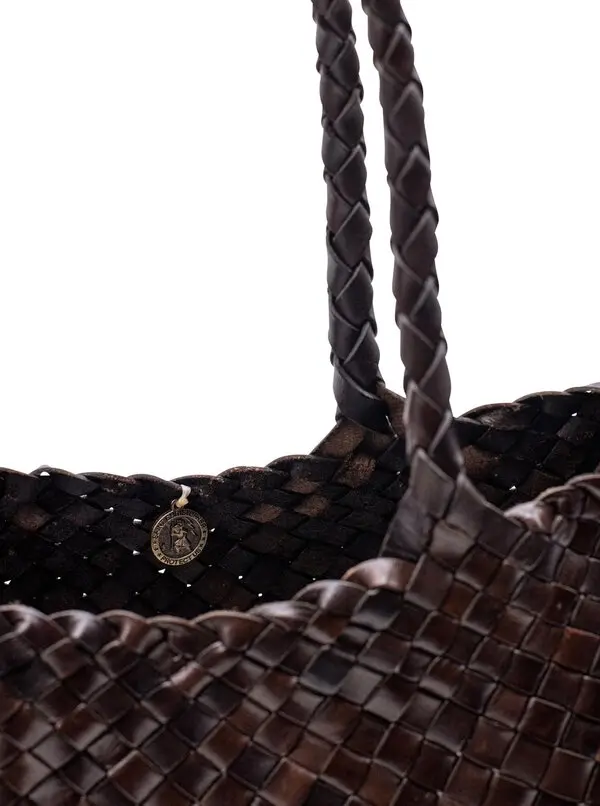 Dragon Diffusion Santa Croce Woven Leather Shoulder Bag - Multicolor
