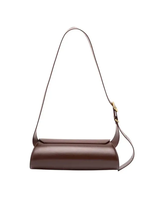 JIL SANDER Small Cannolo Shoulder Bag - Brown