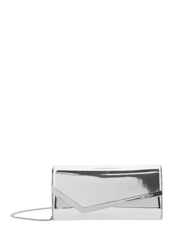JIMMY CHOO Emmie Clutch With Logo Lettering And Chain Strap - Multicolor