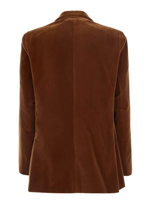 BLAZÉ MILANO Double-breasted Velvet Jacket - Brown