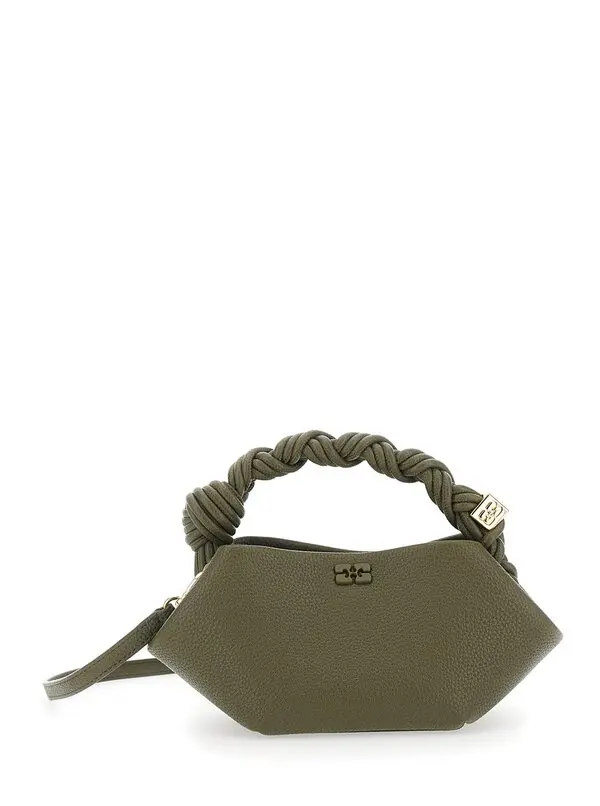 GANNI Bou Mini Handbag With Woven Handle - Multicolor