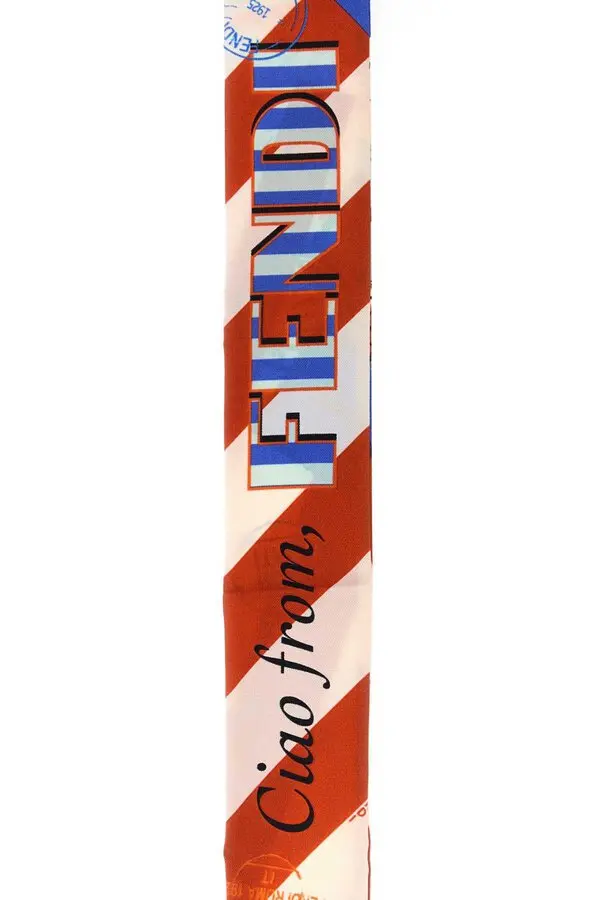 Fendi Printed Silk Reversible Foulard