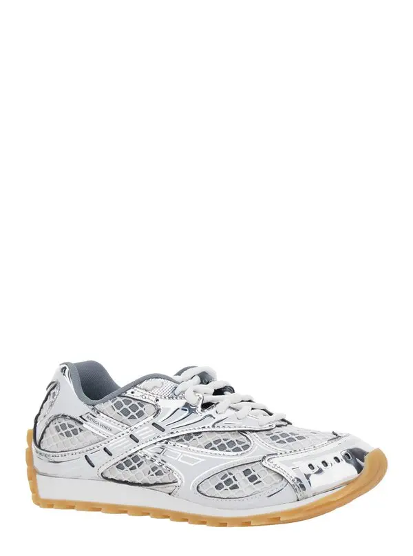 Bottega Veneta Orbit Lace Up Sneaker Technical Fishnet