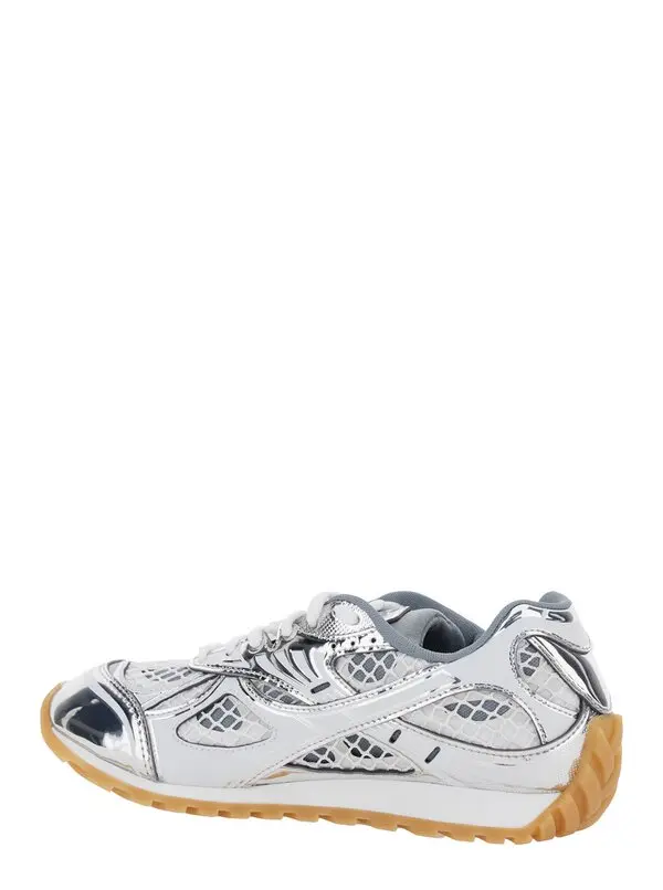 Bottega Veneta Orbit Lace Up Sneaker Technical Fishnet - White