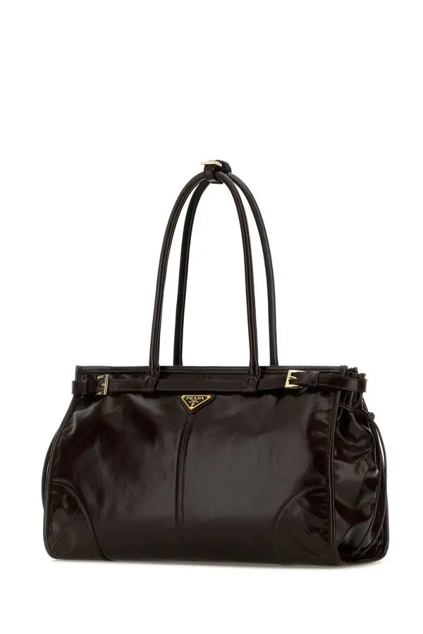 Prada Dark Leather Shoulder Bag