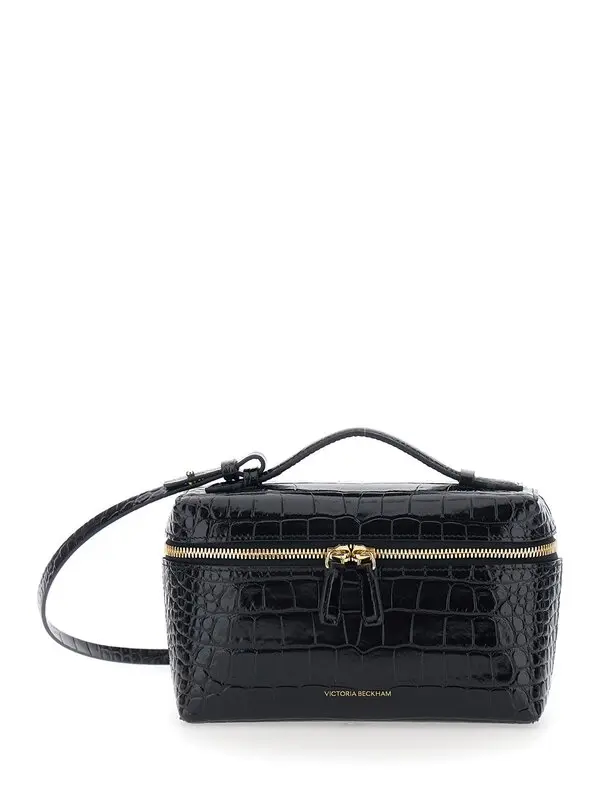 Victoria Beckham Patent Leather Croc Effect Crossbody Bag - Multicolor