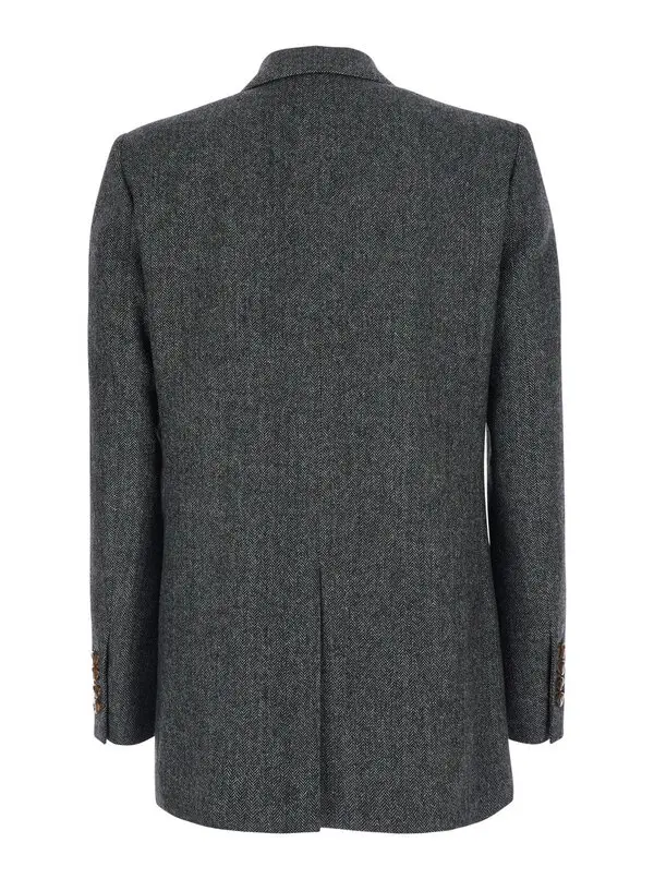 BLAZÉ MILANO J Line Double-breasted Wool Blend Jacket - Multicolor
