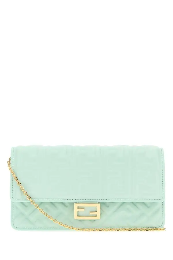 Fendi Tiffany Nappa Leather Baguette Wallet - Blue