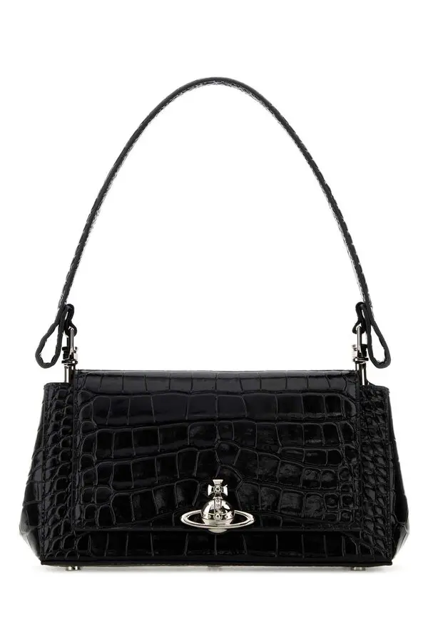 VIVIENNE WESTWOOD Leather Medium Hazel Shoulder Bag