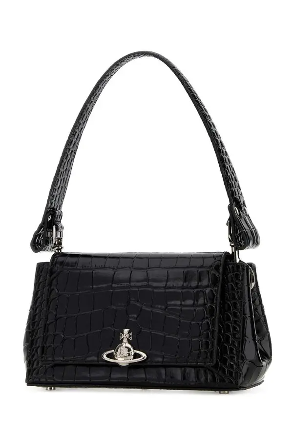 VIVIENNE WESTWOOD Leather Medium Hazel Shoulder Bag