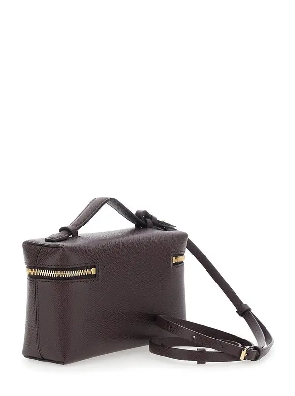 Victoria Beckham Leather Crossbody Bag With Top Handle And Logo Lettering - Multicolor