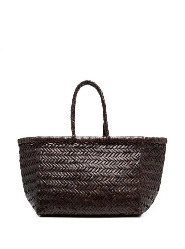 Dragon Diffusion Bamboo Triple Jump Small" Leather Handbag - Brown