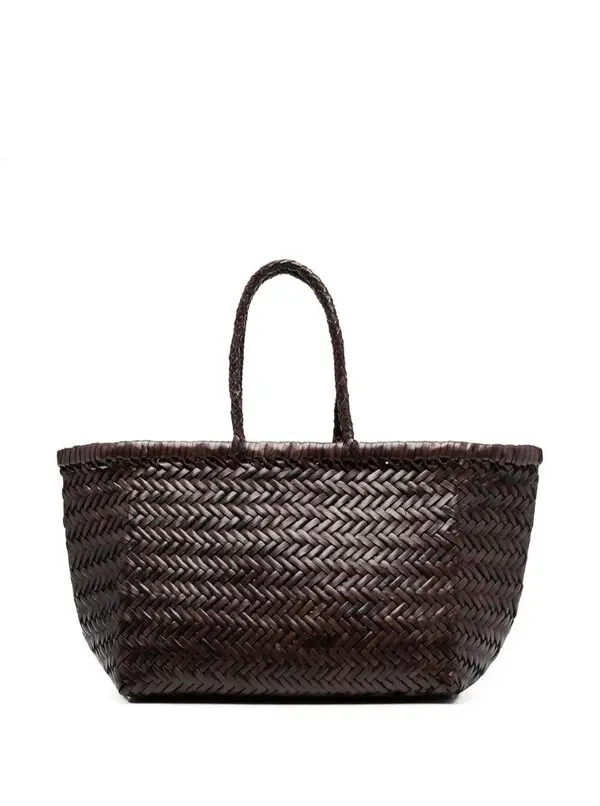 Dragon Diffusion Handbag 'bamboo Triple Jump Small' With Three Jump Design In Brown Leather For