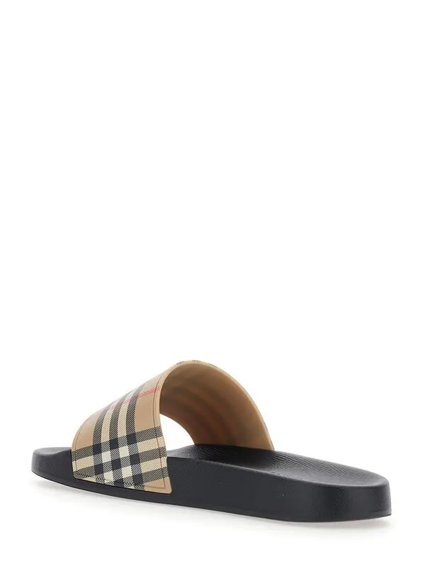 Burberry Checked Slides