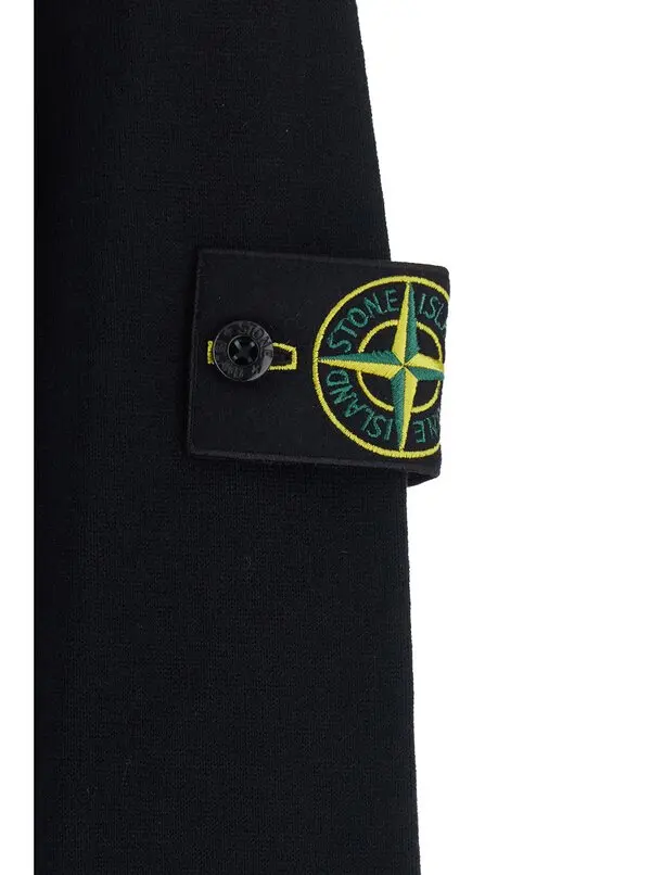 Stone Island Cotton High Neck Sweater With Logo Patch - Multicolor