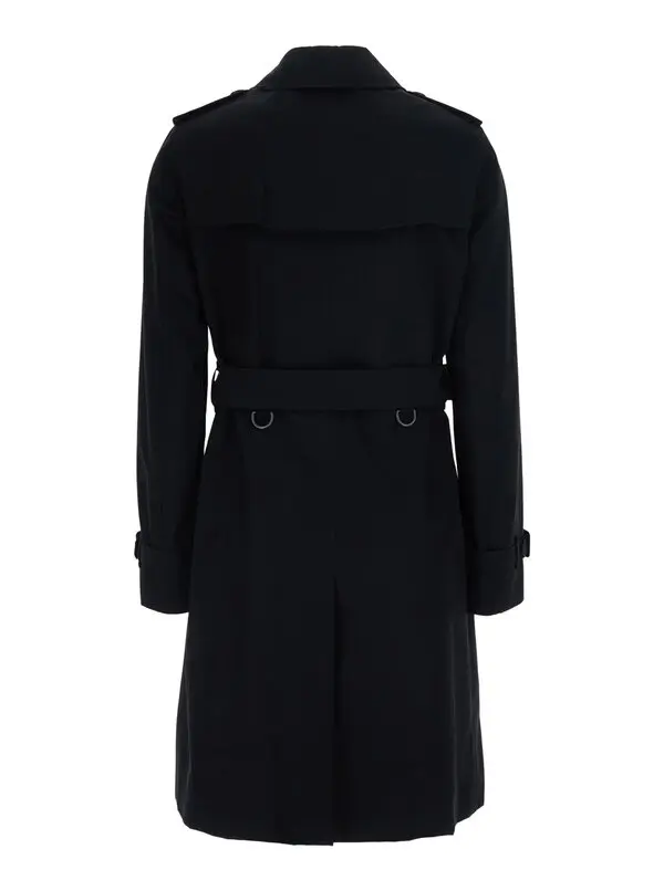 Burberry Kensington Short Double-breasted Trench Coat With Belt