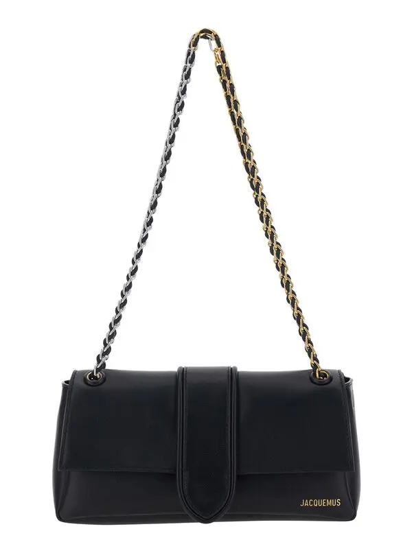 Jacquemus Le Bambino Chaine Lamb Leather Crossbody Bag - Black