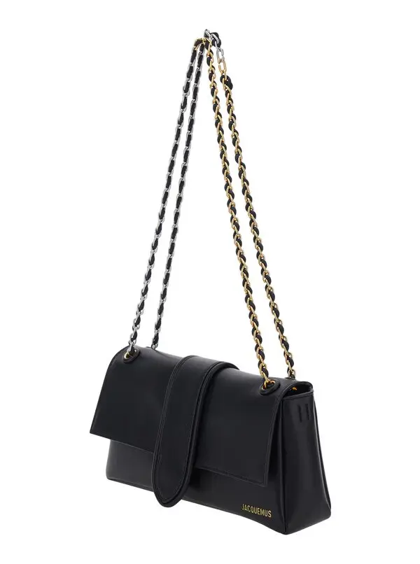 Jacquemus Le Bambino Chaine Lamb Leather Crossbody Bag - Black