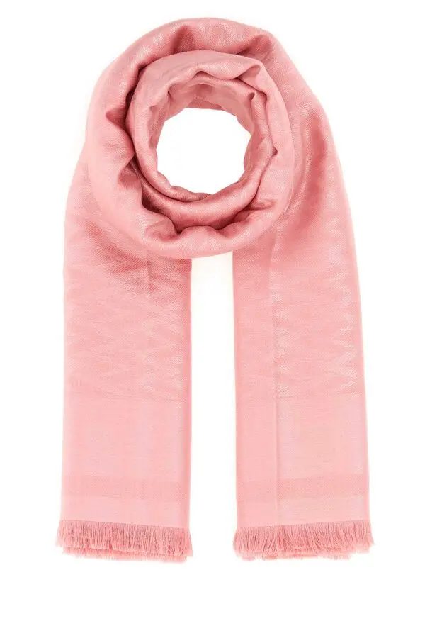 Valentino Garavani Silk Blend Toute La V Scarf - Pink