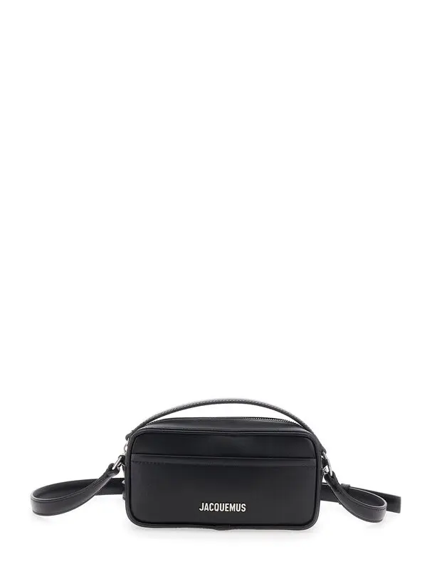 Jacquemus Crossbody Bag Le Baneto With Elegant Design In Black Leather For - Multicolor