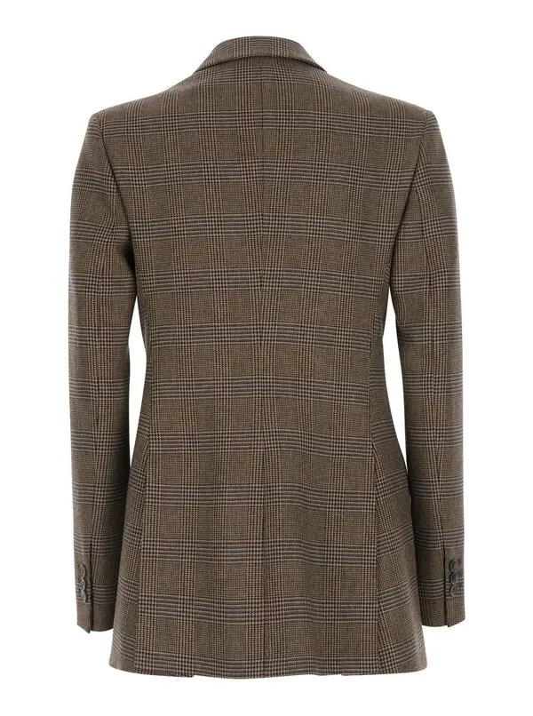 P.a.r.o.s.h Brown Double-breasted Viscose And Wool Blazer For