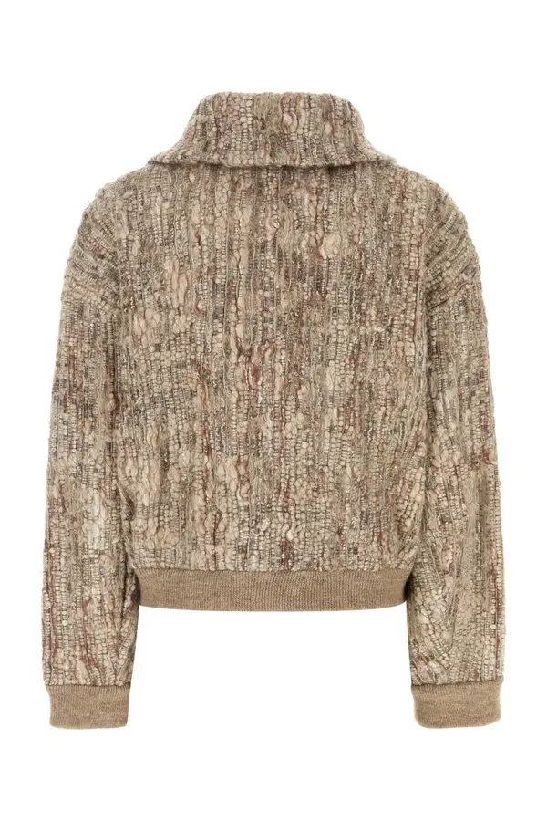 Brunello Cucinelli Mohair Blend Bomber Jacket