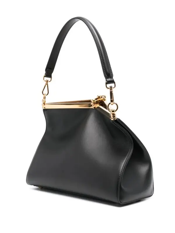 Etro Medium Leather Sailing Tote Bag With Pegasus Detail - Black