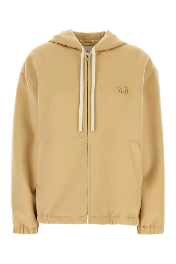 Miu Miu Pastel Wool Blend Jacket - Yellow