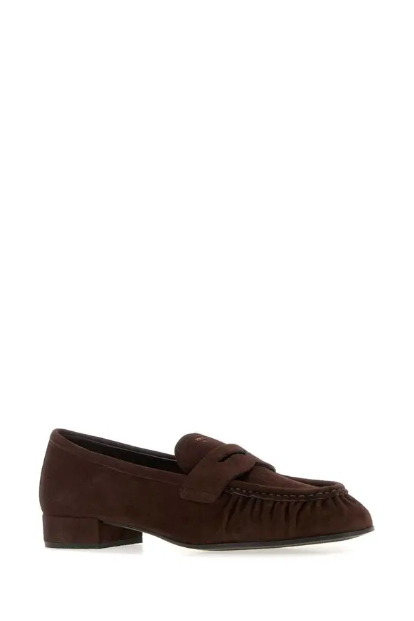 Prada Suede Loafers - Brown