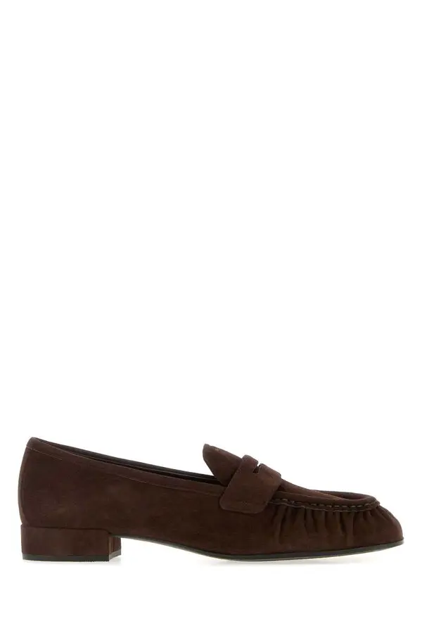 Prada Suede Loafers - Brown