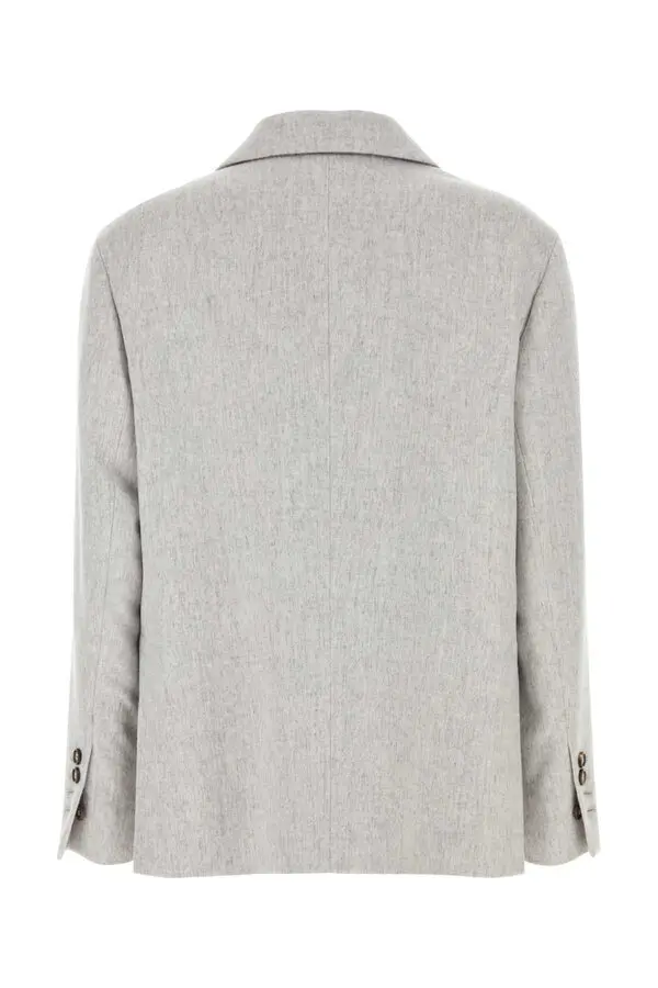 Brunello Cucinelli Light Grey Wool Blazer