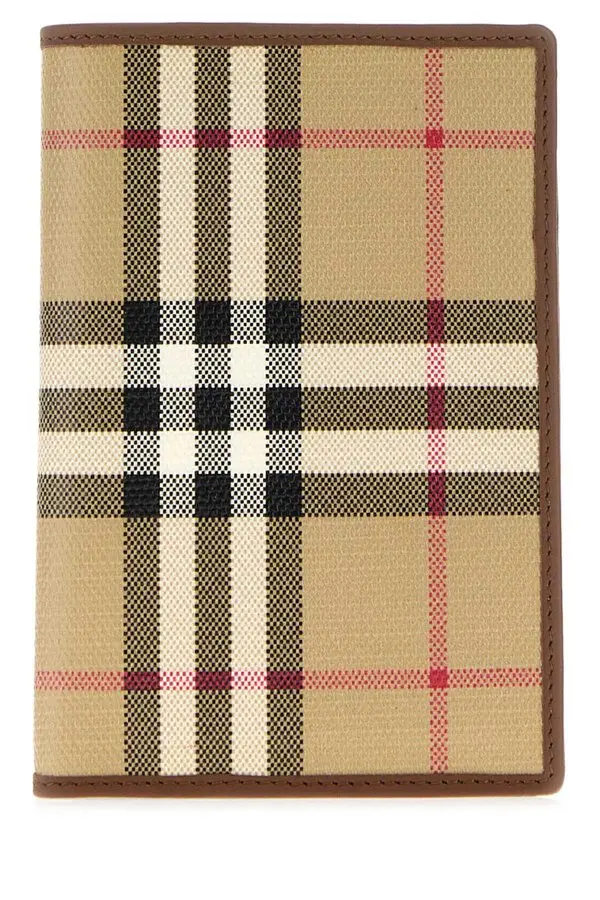 Burberry Printed Canvas Passport Holder - Multicolor