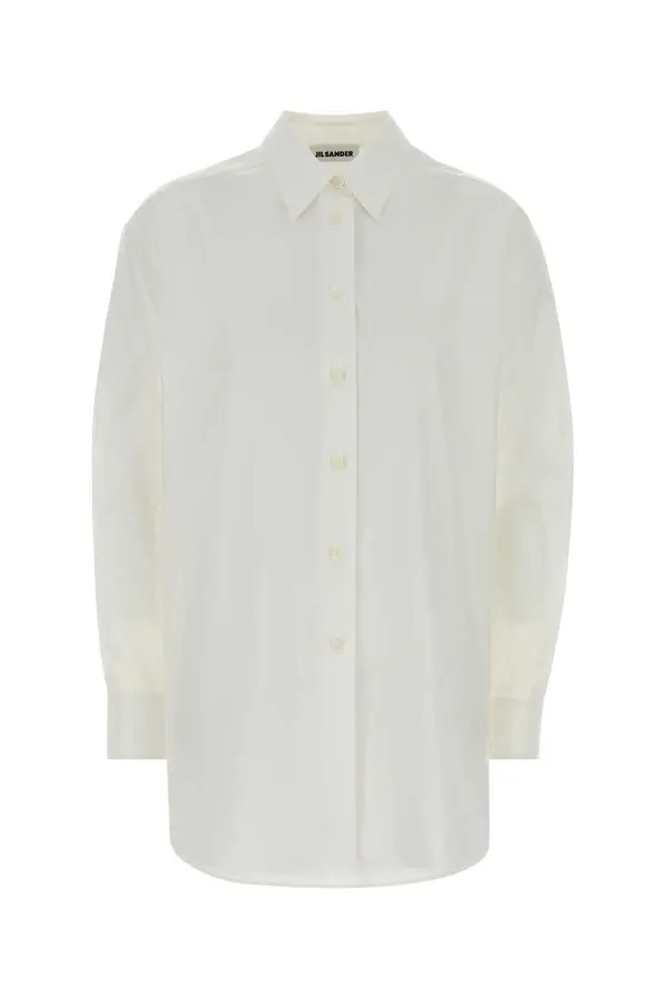 JIL SANDER Cotton Poplin Shirt - White