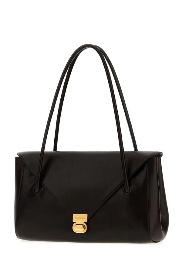 Marni Leather Shoulder Bag - Brown