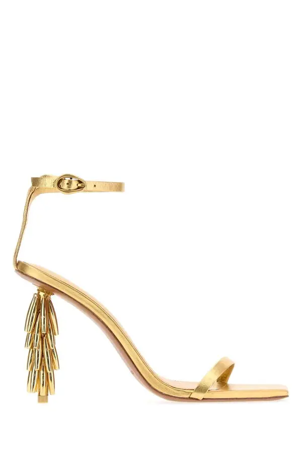 Cult Gaia Leather Sunella Sandals - Gold