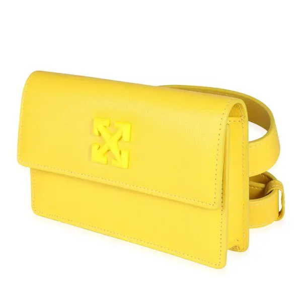 Off-White Saffiano Leather Jitney 0.8 Tonal Arrow Belt Bag
