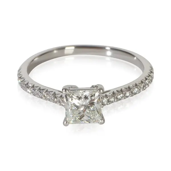 Tiffany & Co. 0.74 Ct Princess Diamond Novo Engagement Ring - Platinum
